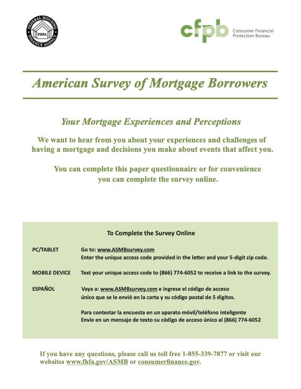 American survey of mortgage borrowers | Consumer Financial Protection ...