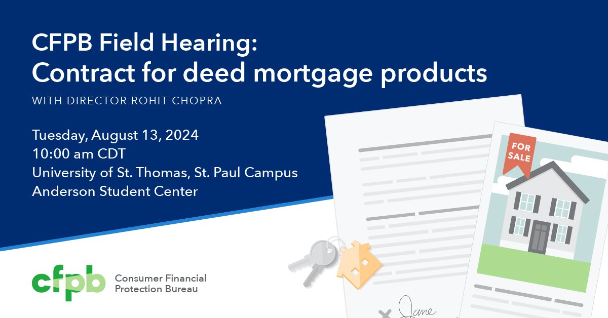 CFPB to hold a field hearing on contract for deed in the Twin Cities ...
